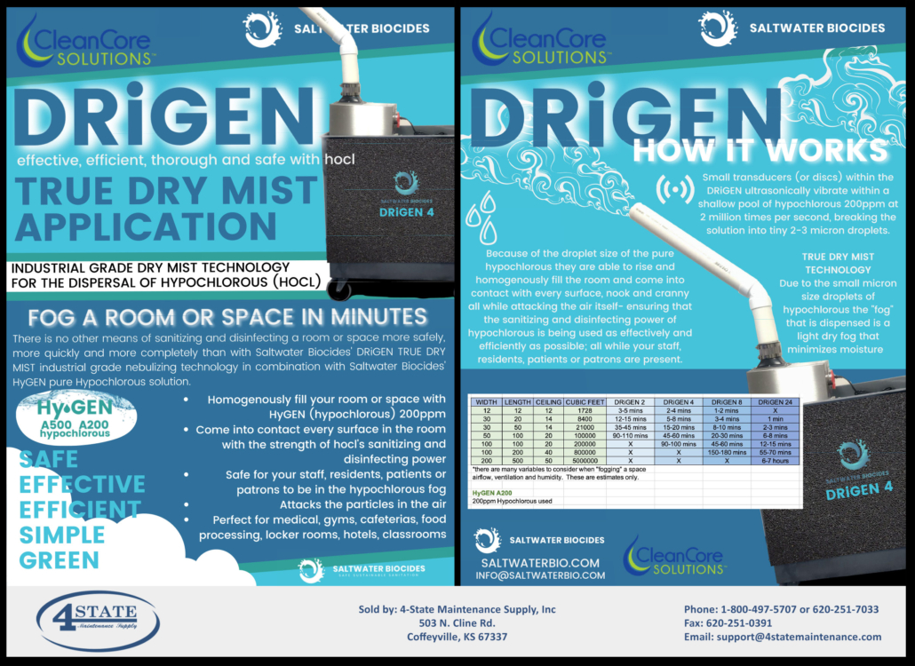 New Product! DRiGEN – 4 State Maintenance Supply